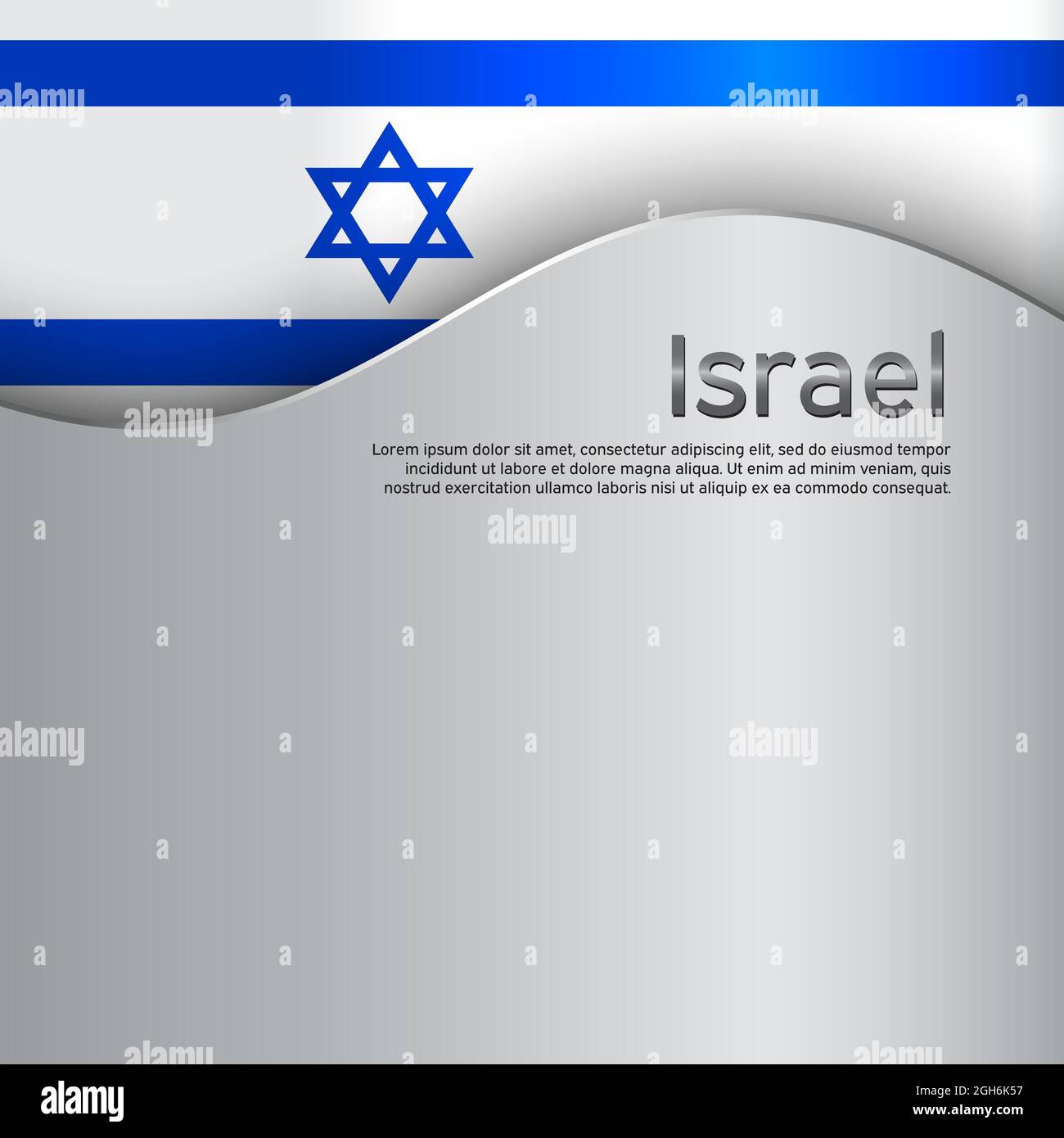 Israel flag background. Israel wavy flag on a metal background ...