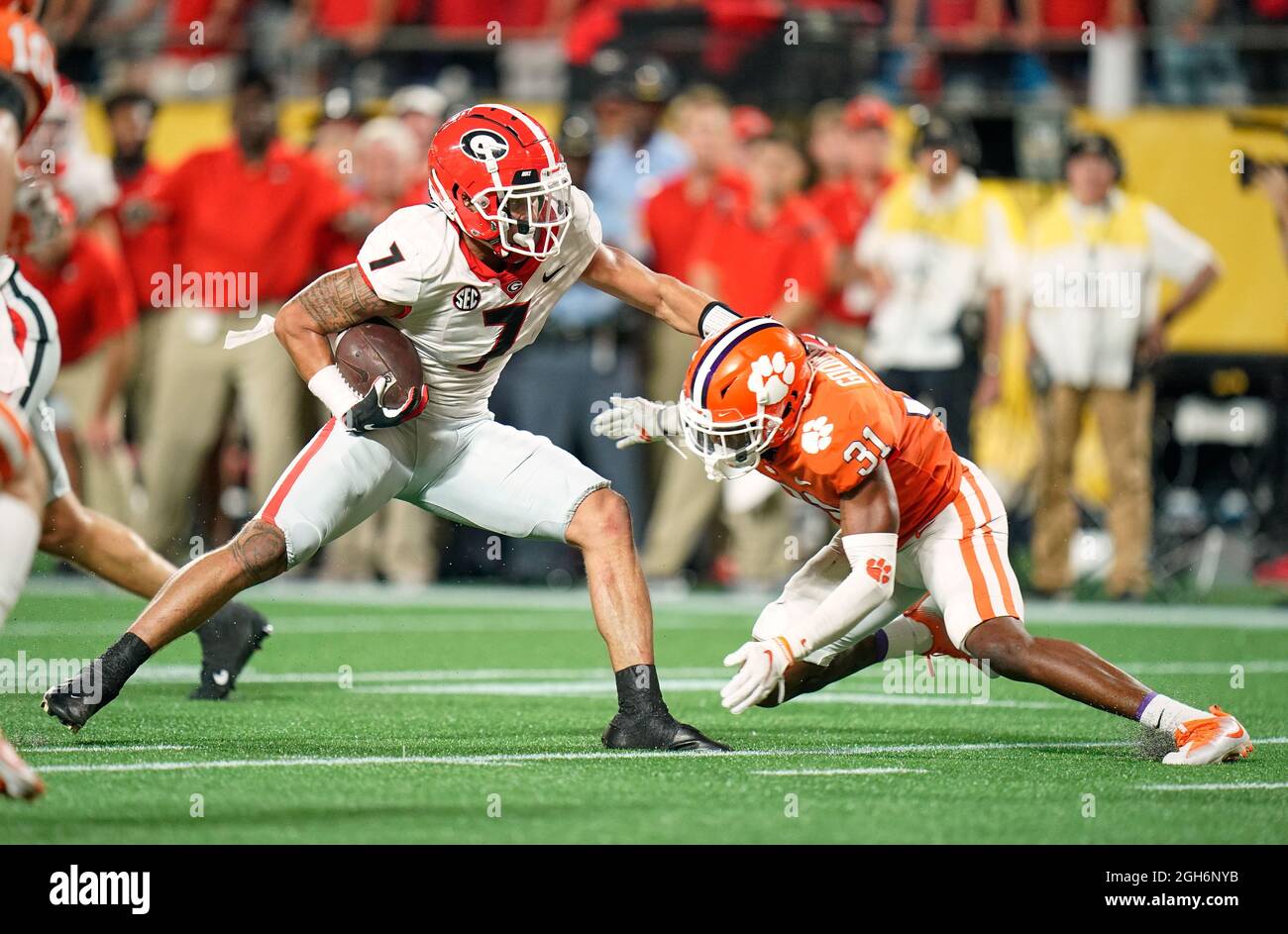 Charlotte, North Carolina, USA. 04th Sep, 2021. Georgia Bulldogs wide ...