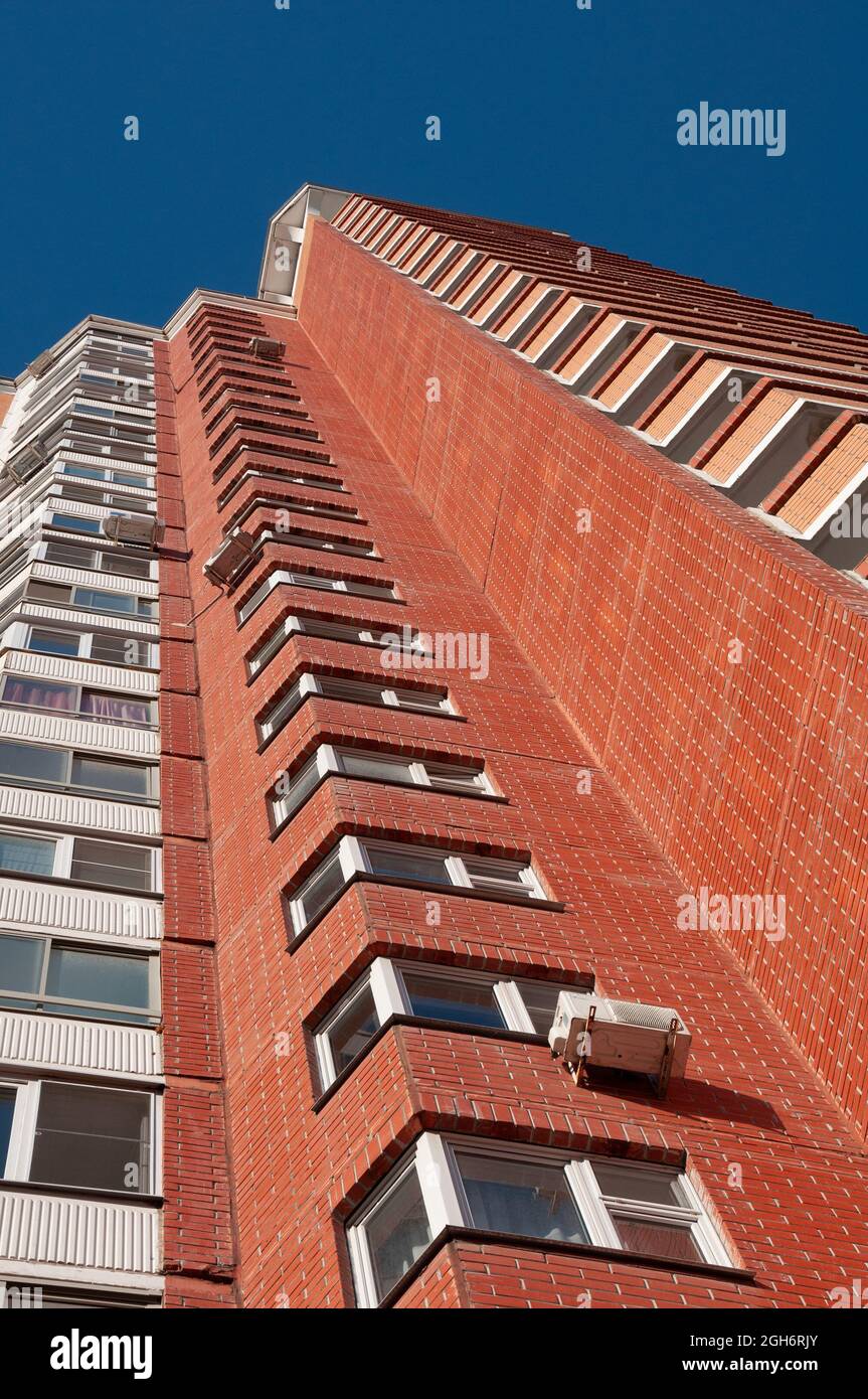 The Multi-storey brick residential building in Moscow, Russia Stock ...