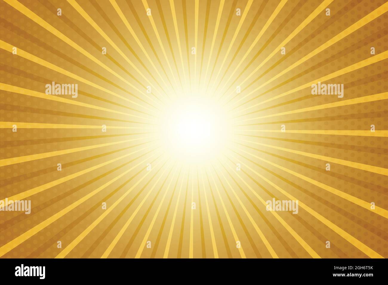 Sunburst ray on orange background. vector illustration Stock Vector ...