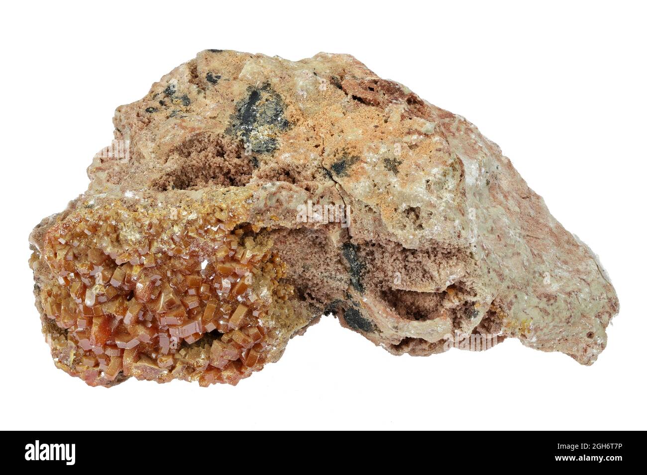 vanadinite from Morocco isolated on white background Stock Photo - Alamy