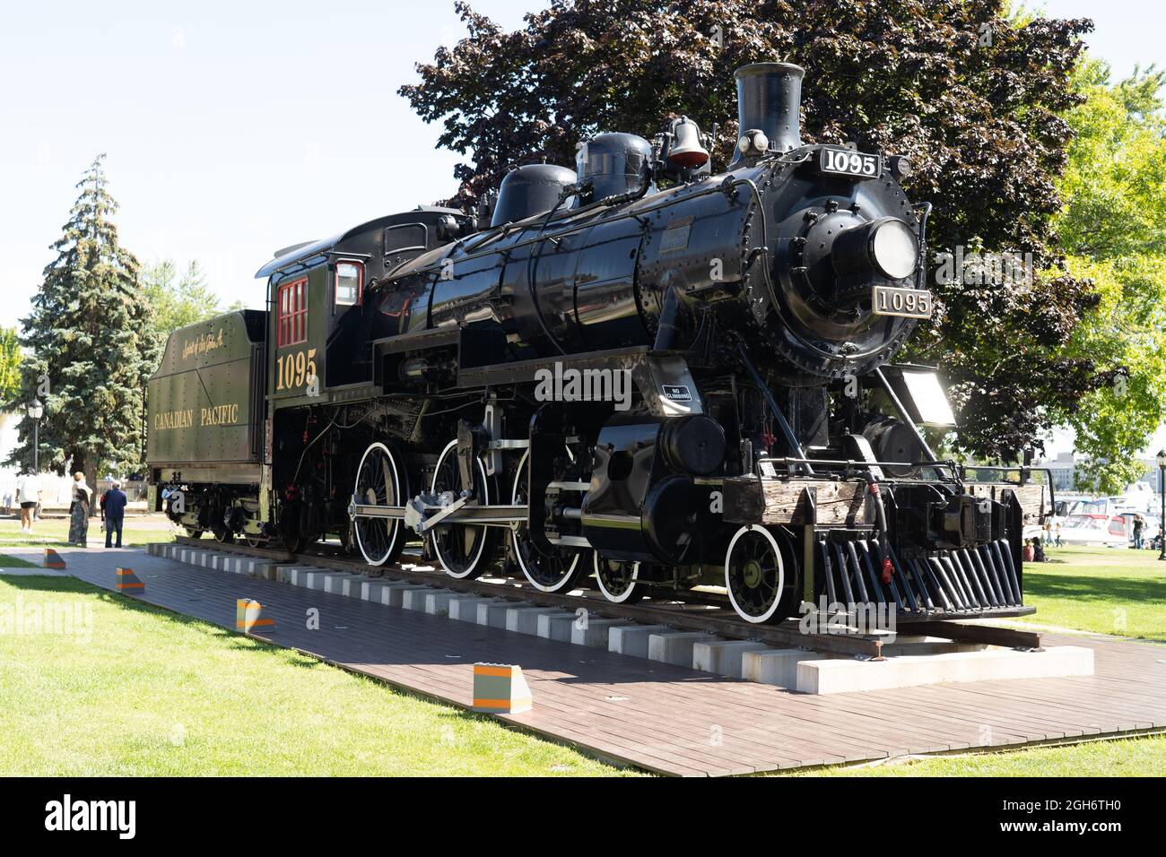 Engine 1095 train in Confederation Park, Kingston, Ontario, Canada ...
