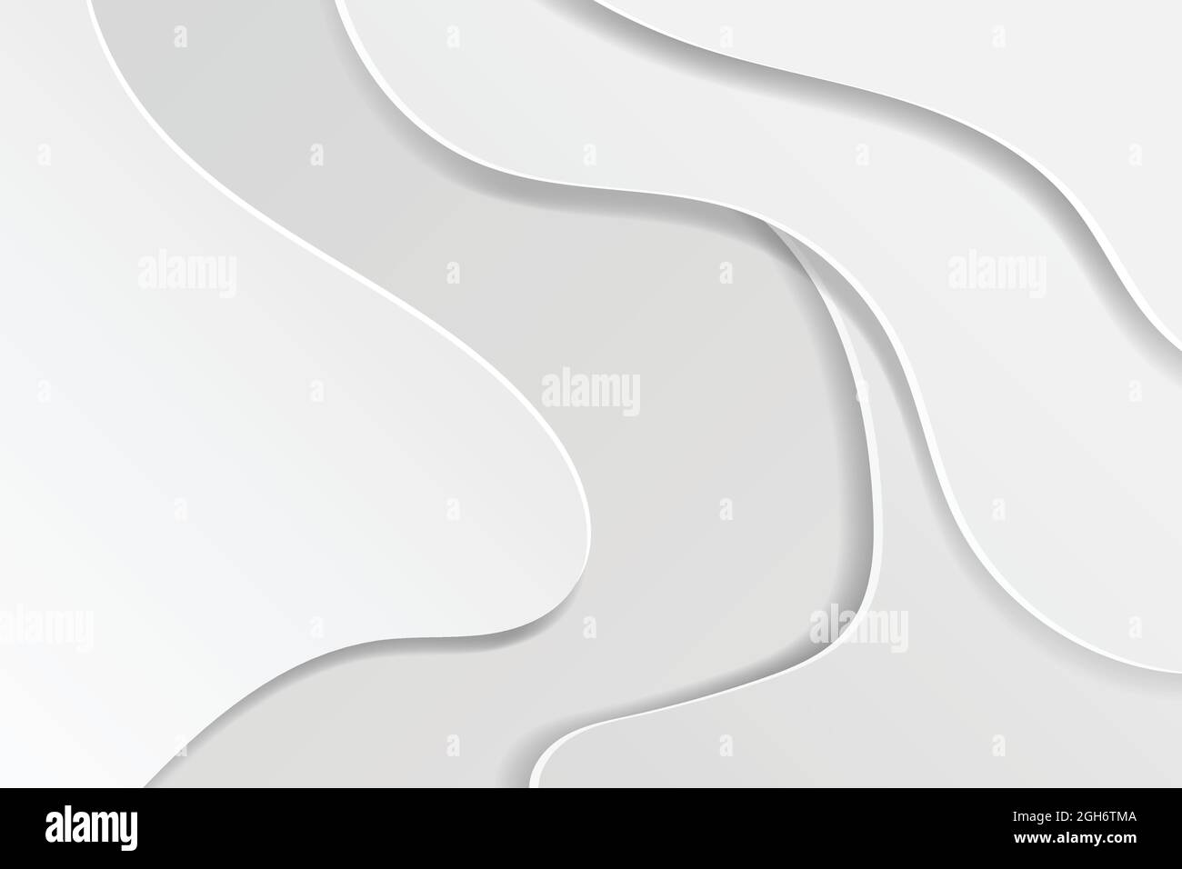 White curve paper layered abstract background. vector illustration ...