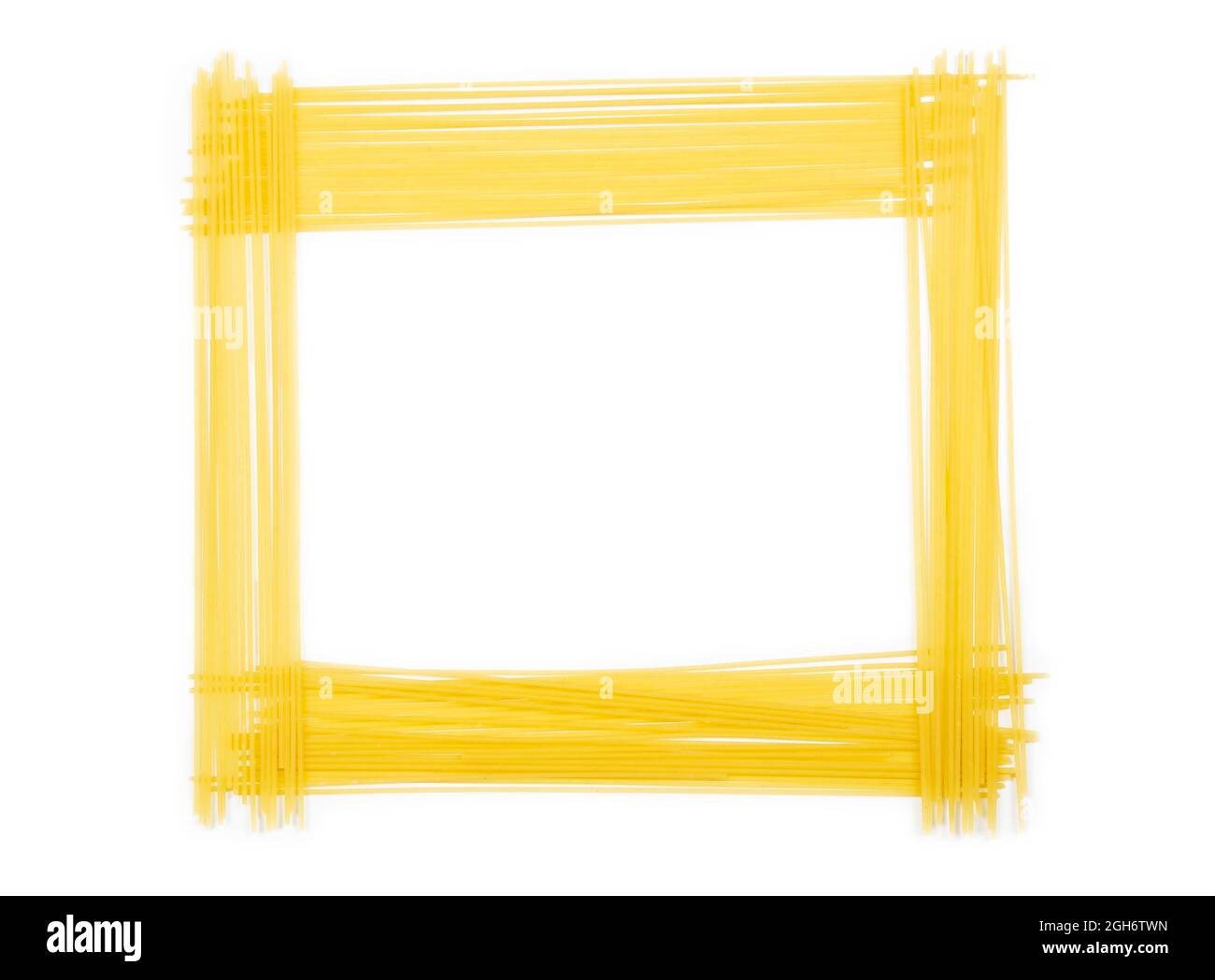 Spaghetti frame on white background Stock Photo - Alamy