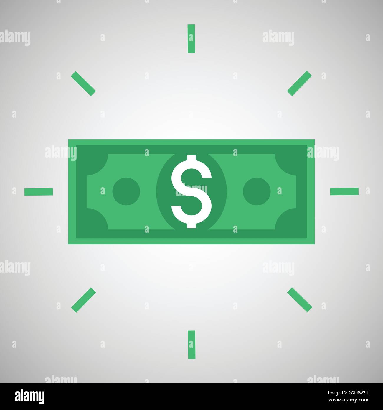 Green dollar bill money icon. vector illustration Stock Vector Image ...