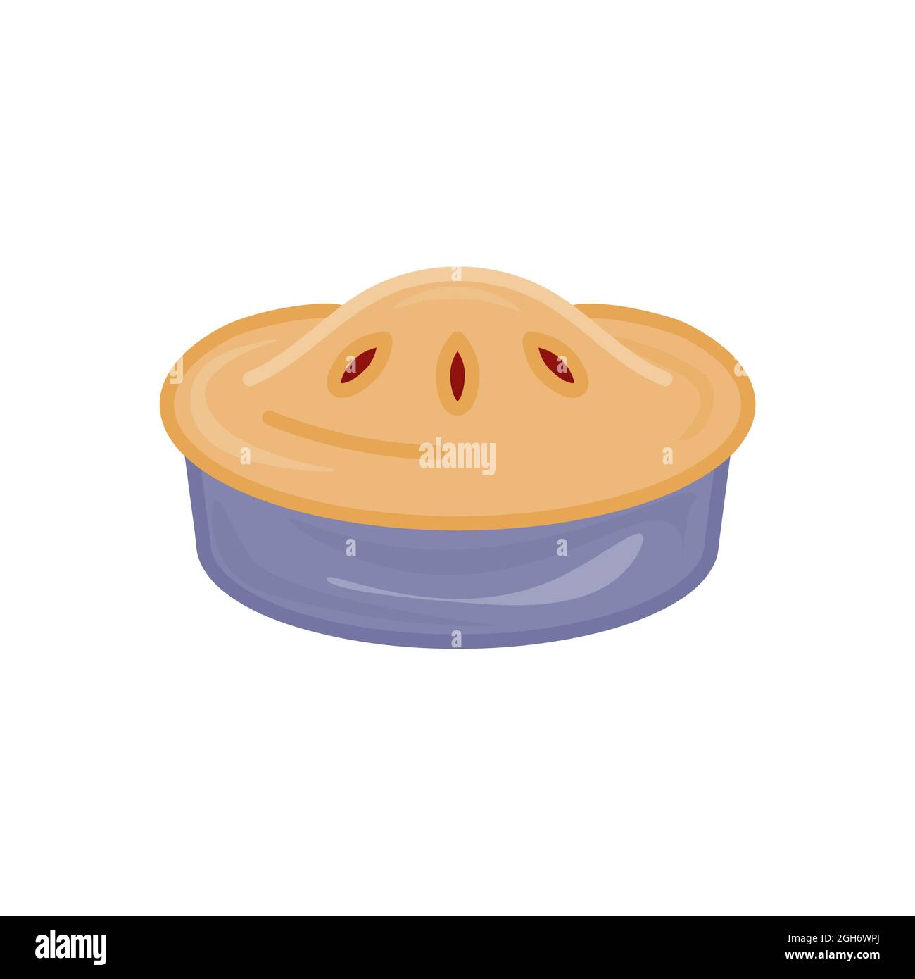 Pie flat icon. Cupcake pictogram for web. Line stroke. Isolated on ...