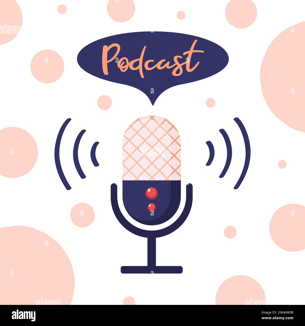 Media tool, mic doodle icon. Sound recording device, media equipment ...