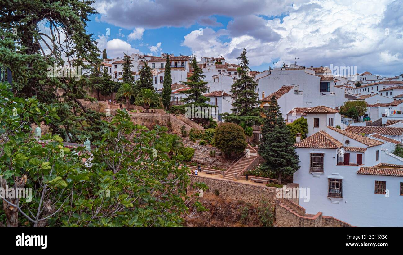 typical spanish andalusian town with white barracks Stock Photo - Alamy