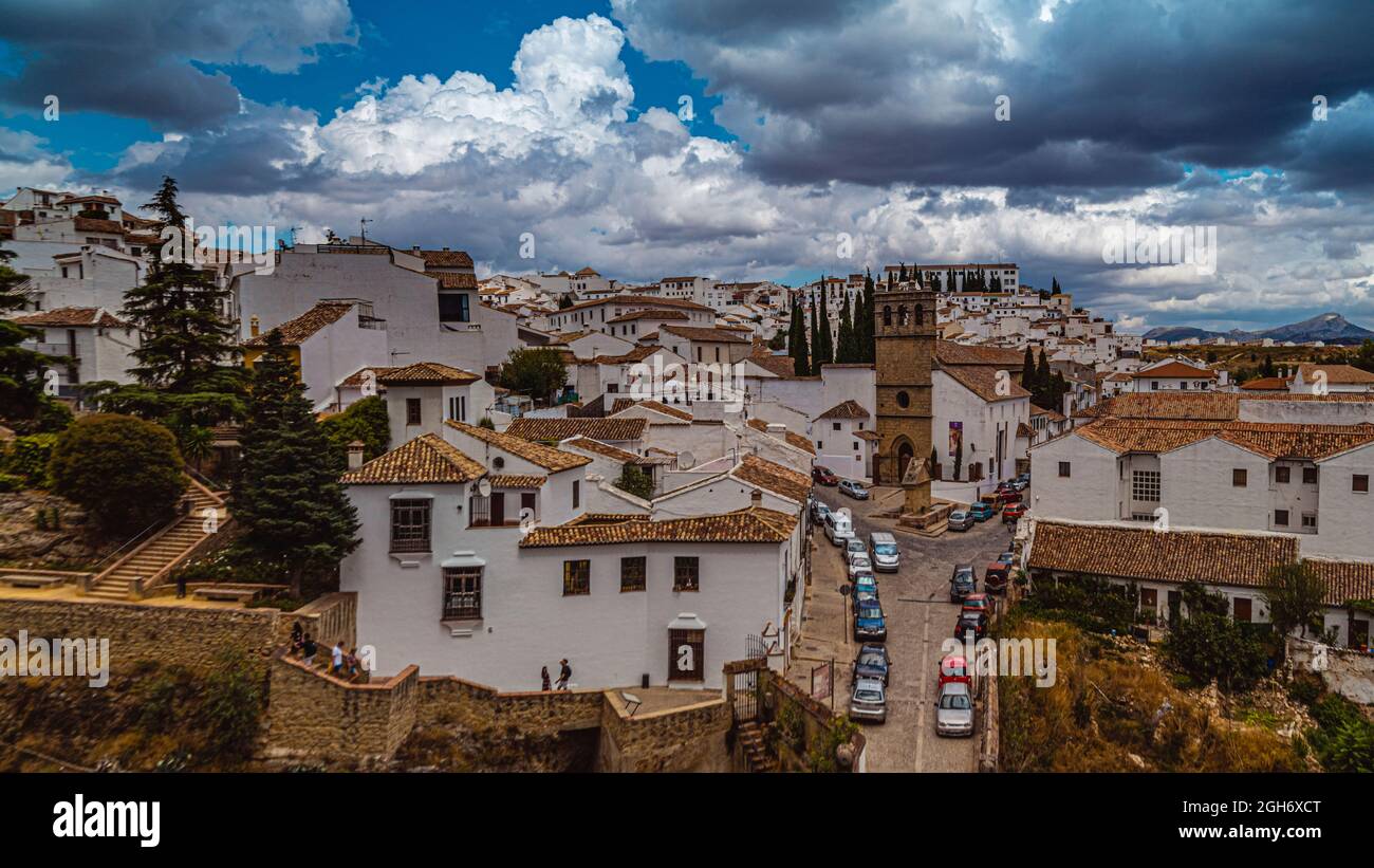 typical spanish andalusian town with white barracks Stock Photo - Alamy