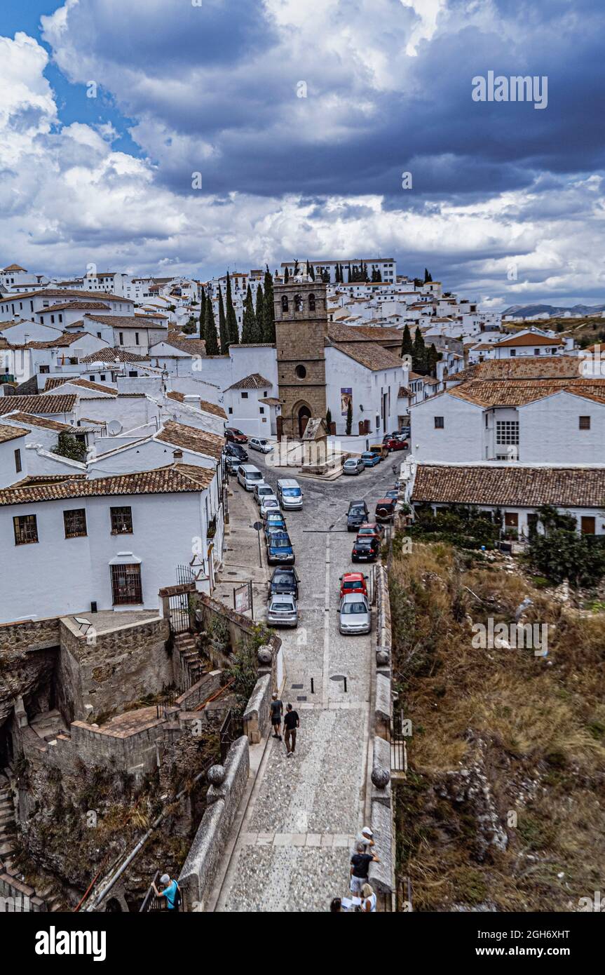 typical spanish andalusian town with white barracks Stock Photo - Alamy