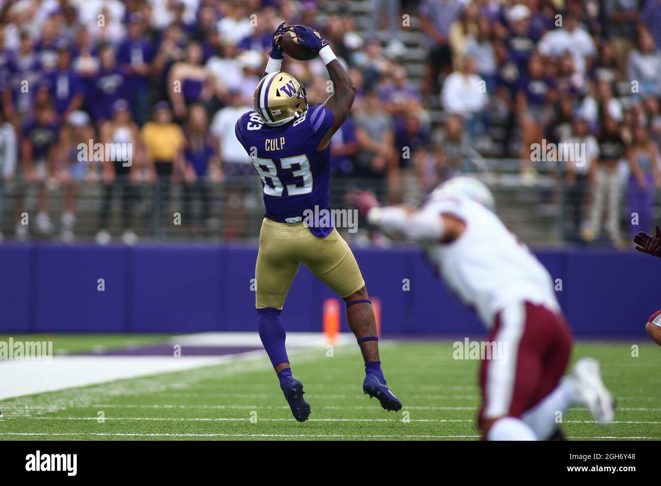 Seattle, WA, USA. 4th Sep, 2021. Washington Huskies tight end Devin ...