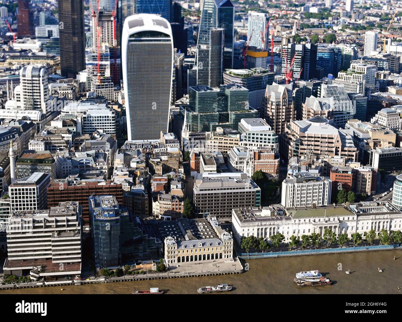 London, England - August 2021: Skyscraper in Fenchurch Street in the ...