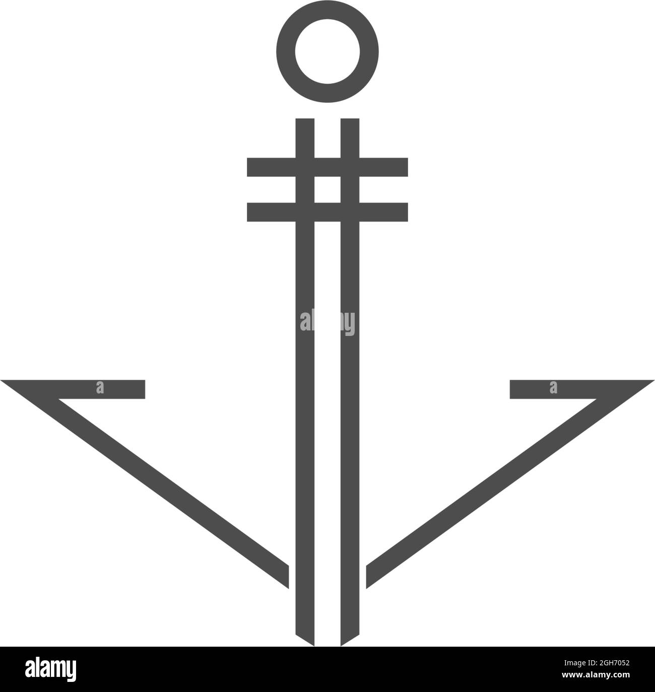 Anchor icon logo design template vector illustration Stock Vector Image ...