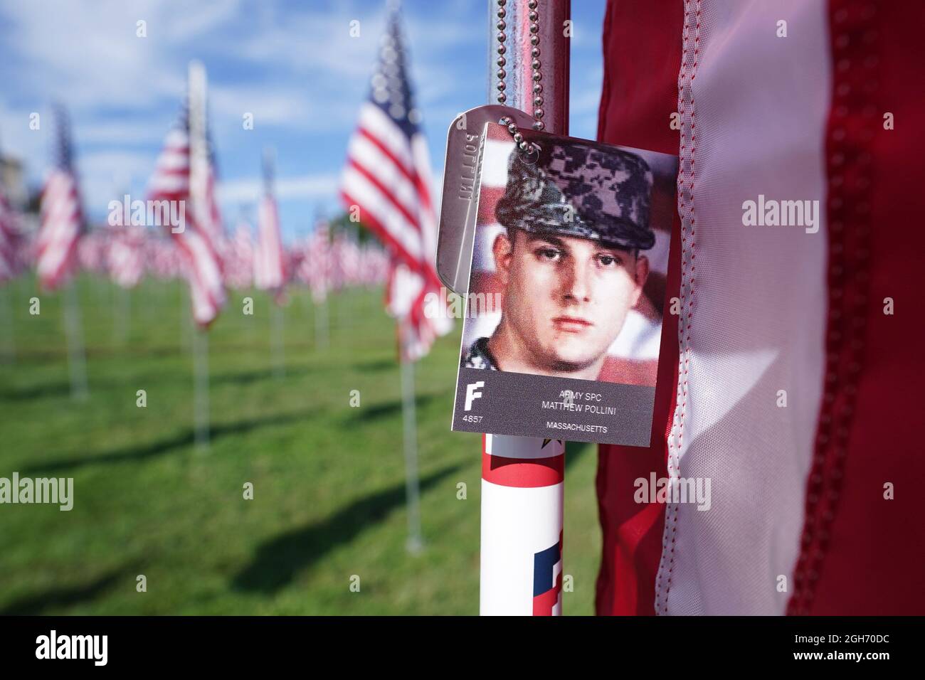 St. Louis, United States. 05th Sep, 2021. A photo and dog tags of Army ...