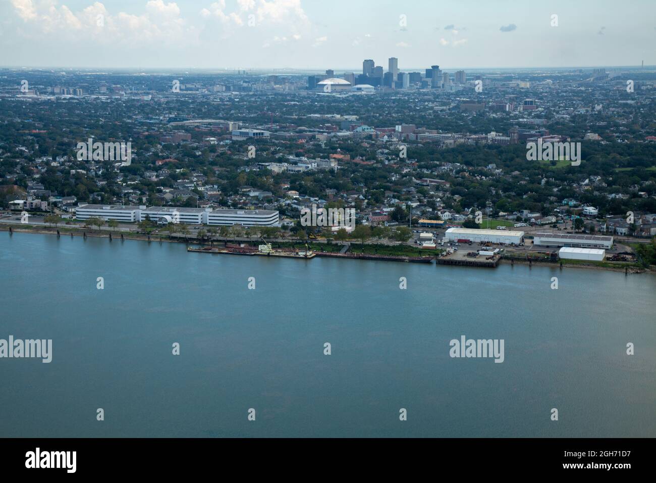 Aerial view of the aftermath caused by Category 4 Hurricane Ida along ...