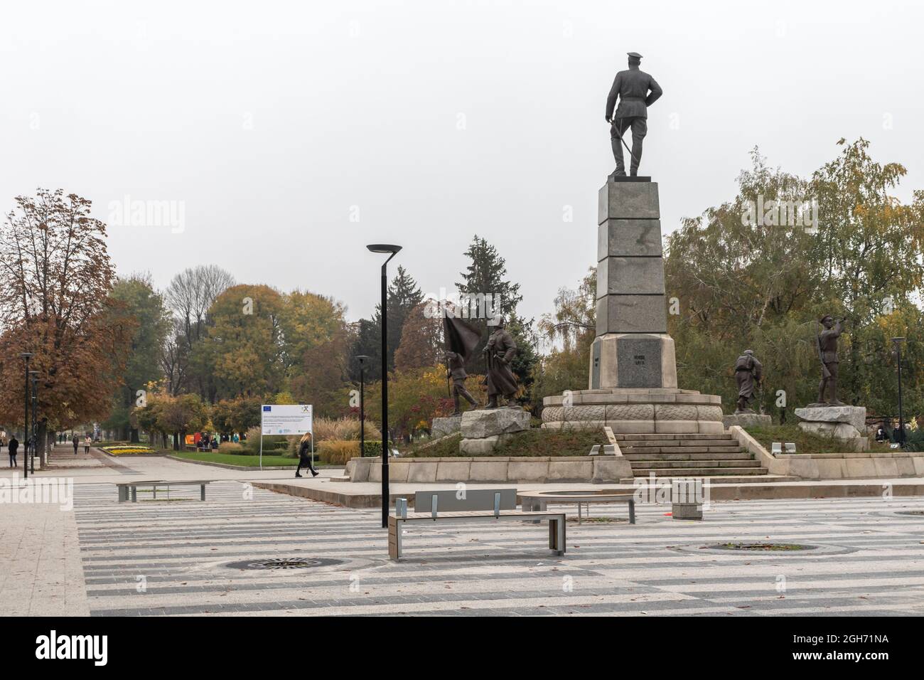 PLEVEN, BULGARIA - NOVEMBER 8, 2020: Amazing Panorama of the center of ...