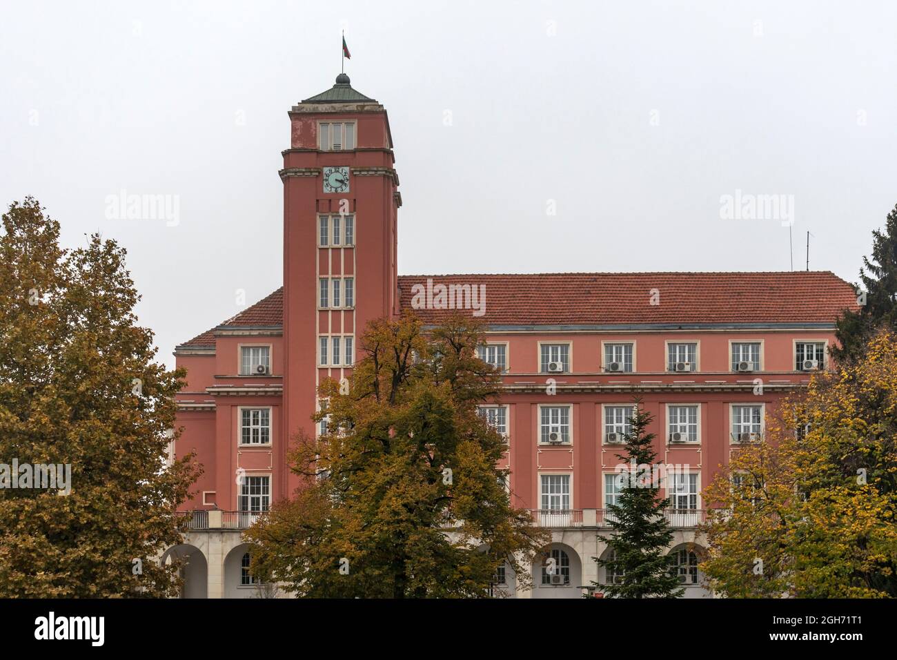 PLEVEN, BULGARIA - NOVEMBER 8, 2020: Amazing Panorama of the center of ...