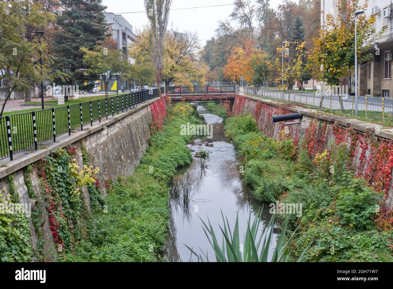 PLEVEN, BULGARIA - NOVEMBER 8, 2020: Amazing Panorama of the center of ...