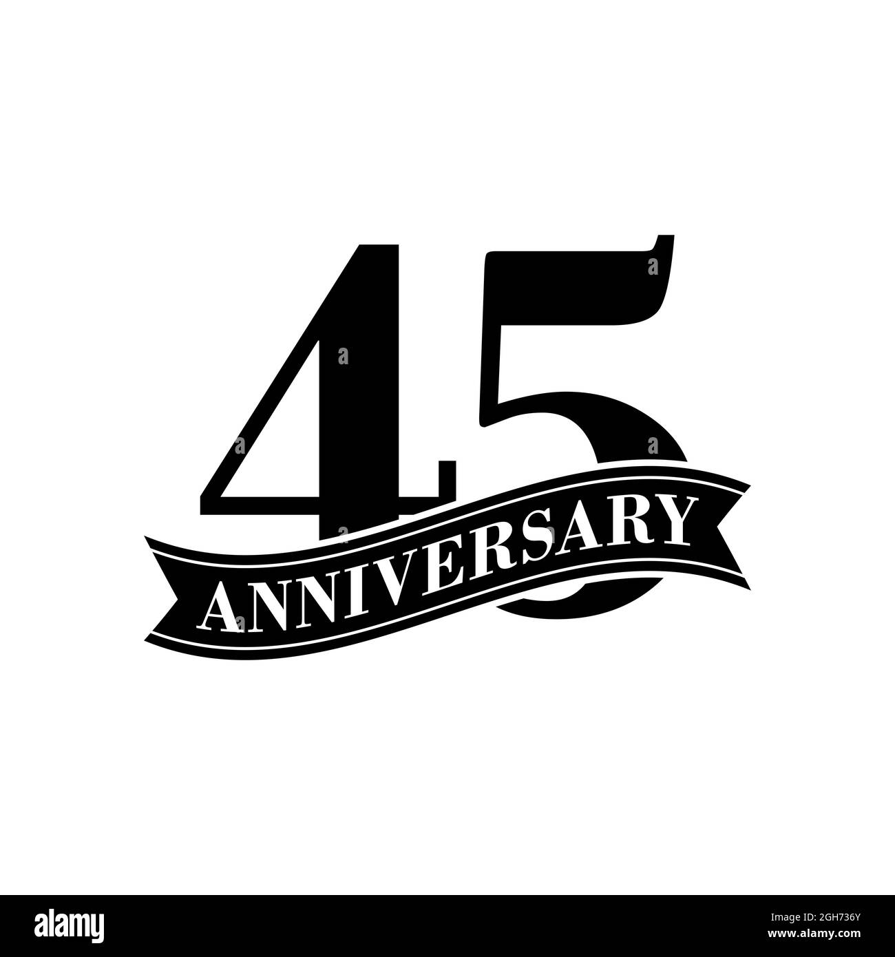 45 Years Anniversary Vector Stock Illustration Design Template Stock ...