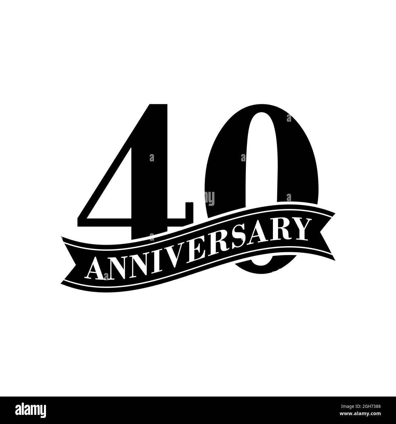 Template 40 years anniversary vector hi-res stock photography and ...