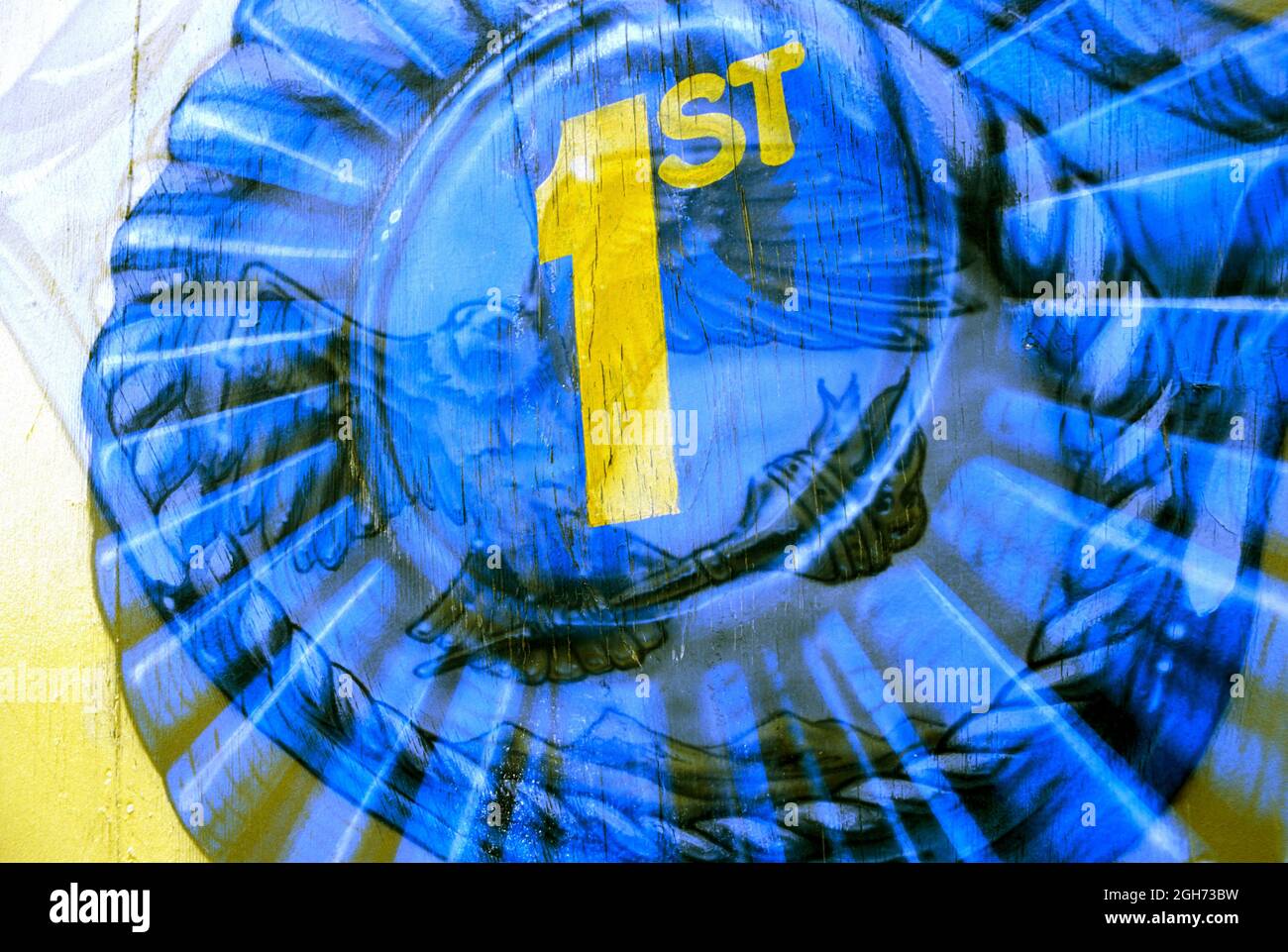 Ist place ribbon and eagle Stock Photo - Alamy