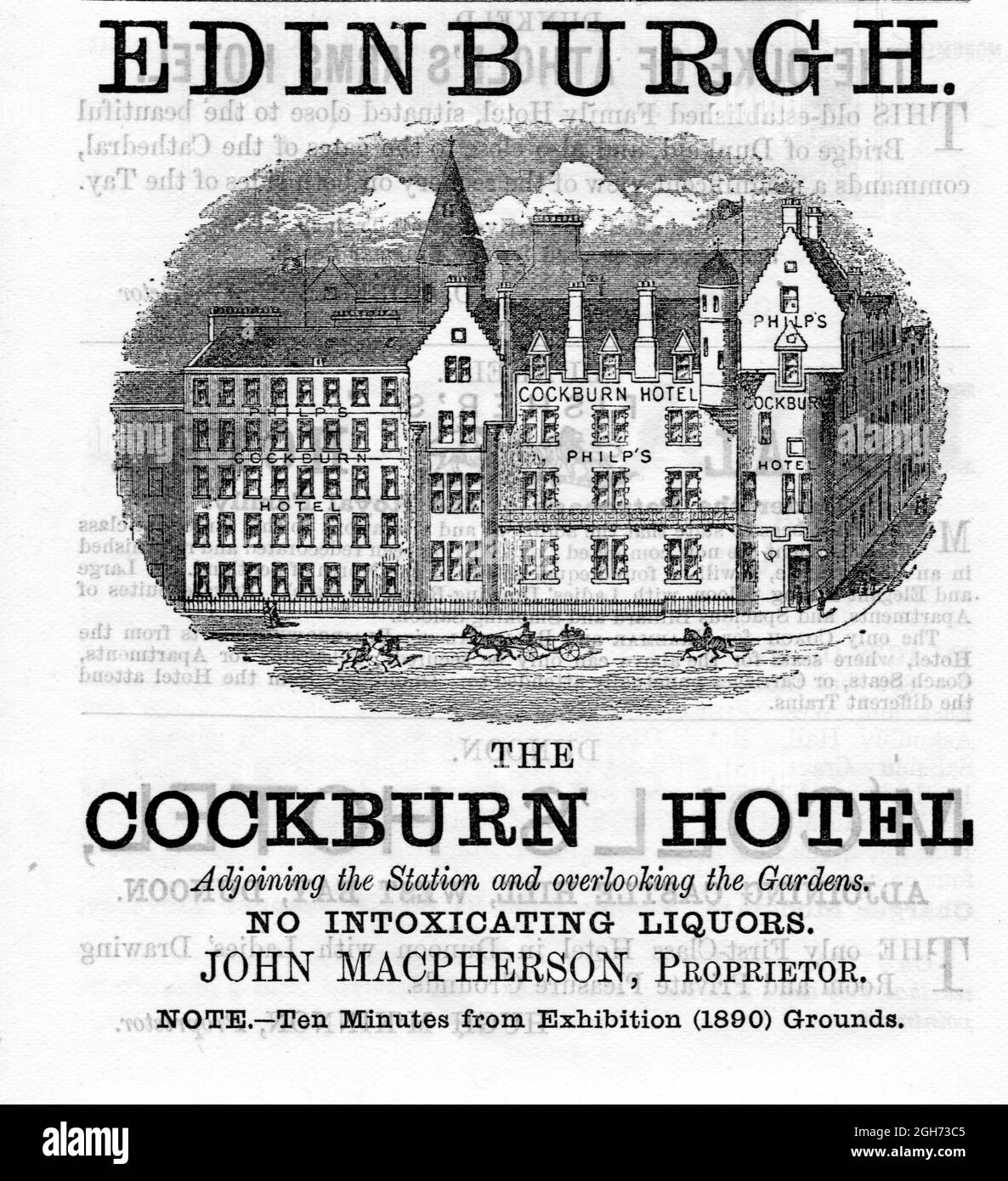 Victorian hotel advert hi-res stock photography and images - Alamy