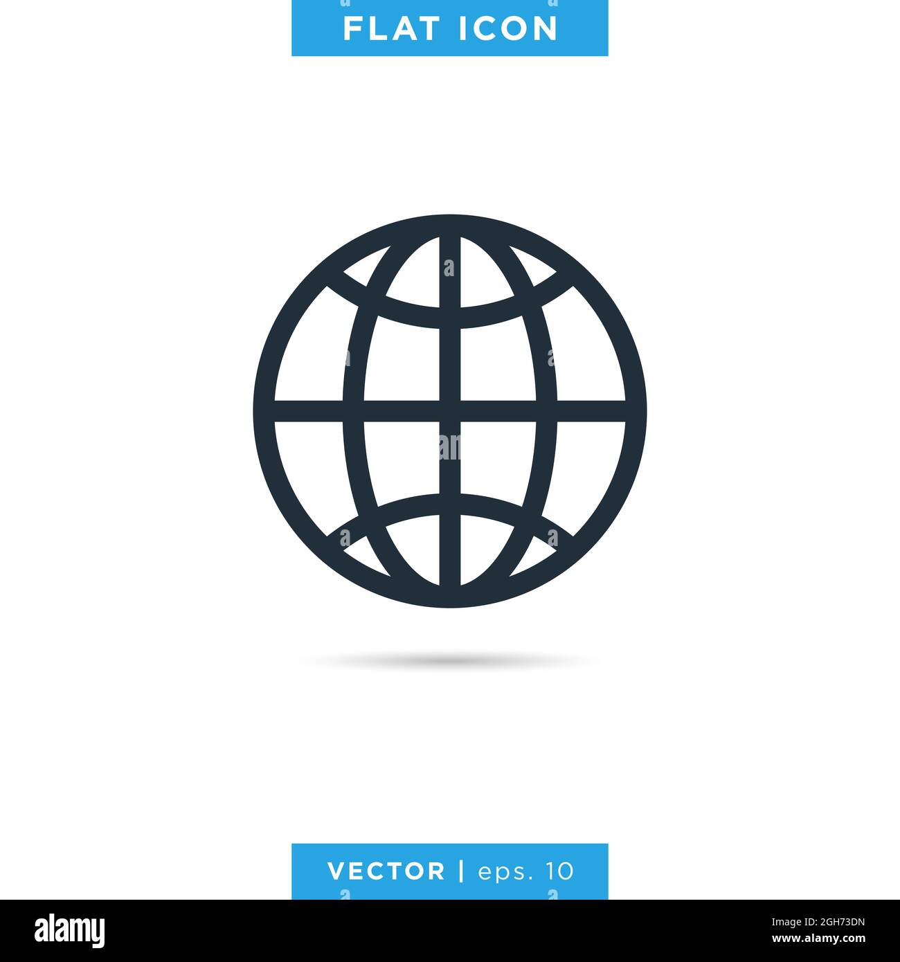 Globe icon vector stock illustration design template. Vector eps 10 ...