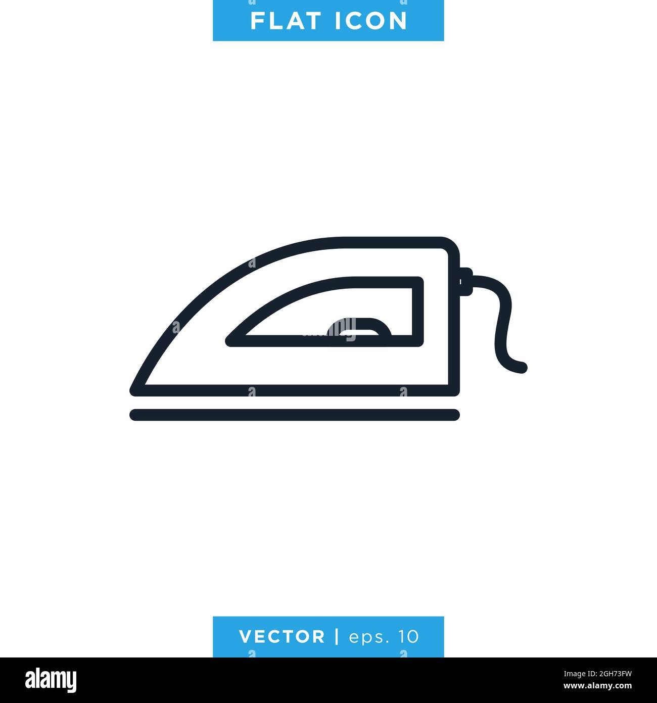 Iron icon vector stock illustration design template. Editable stroke ...