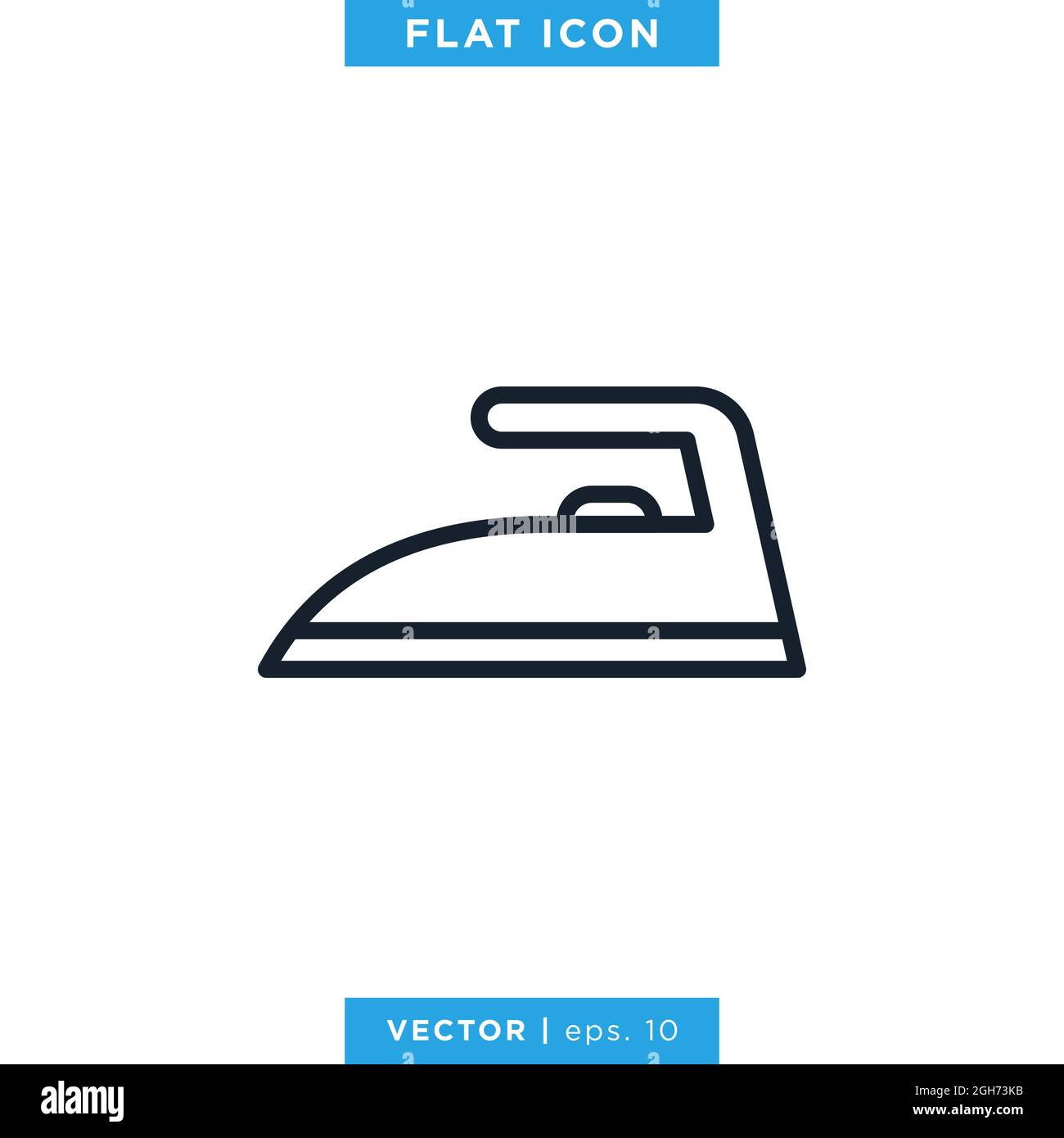 Iron icon vector stock illustration design template. Editable stroke ...