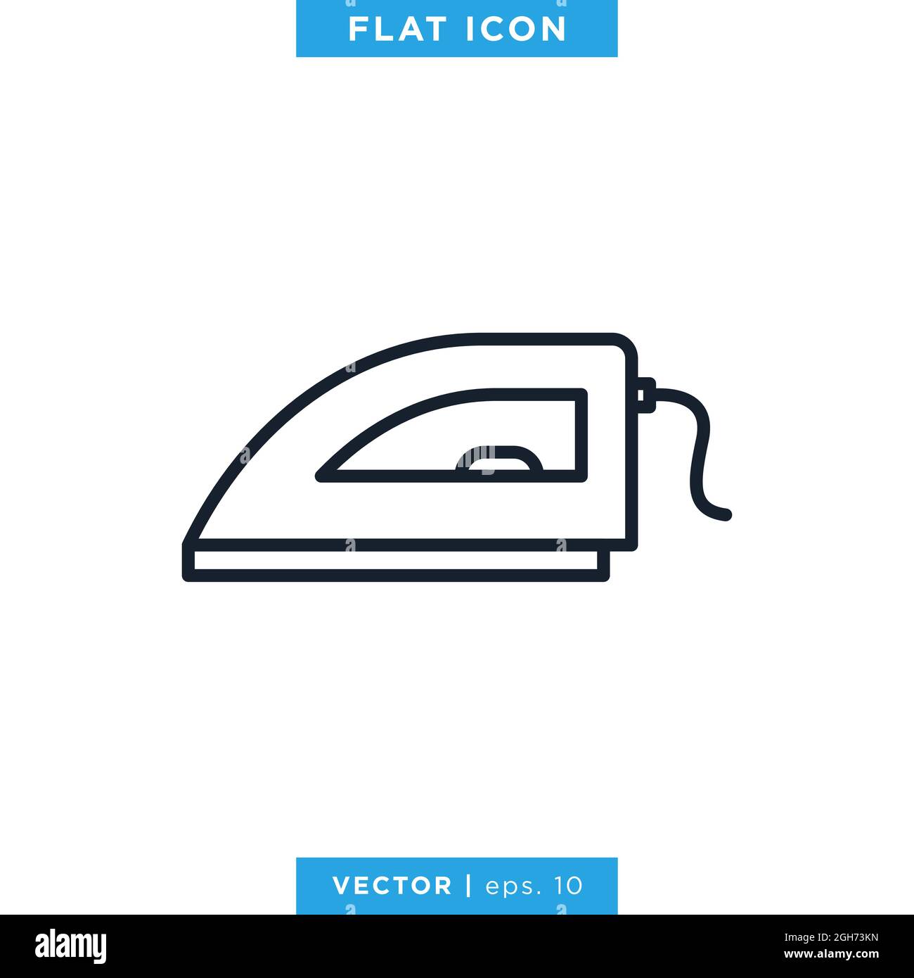 Iron icon vector stock illustration design template. Editable stroke ...