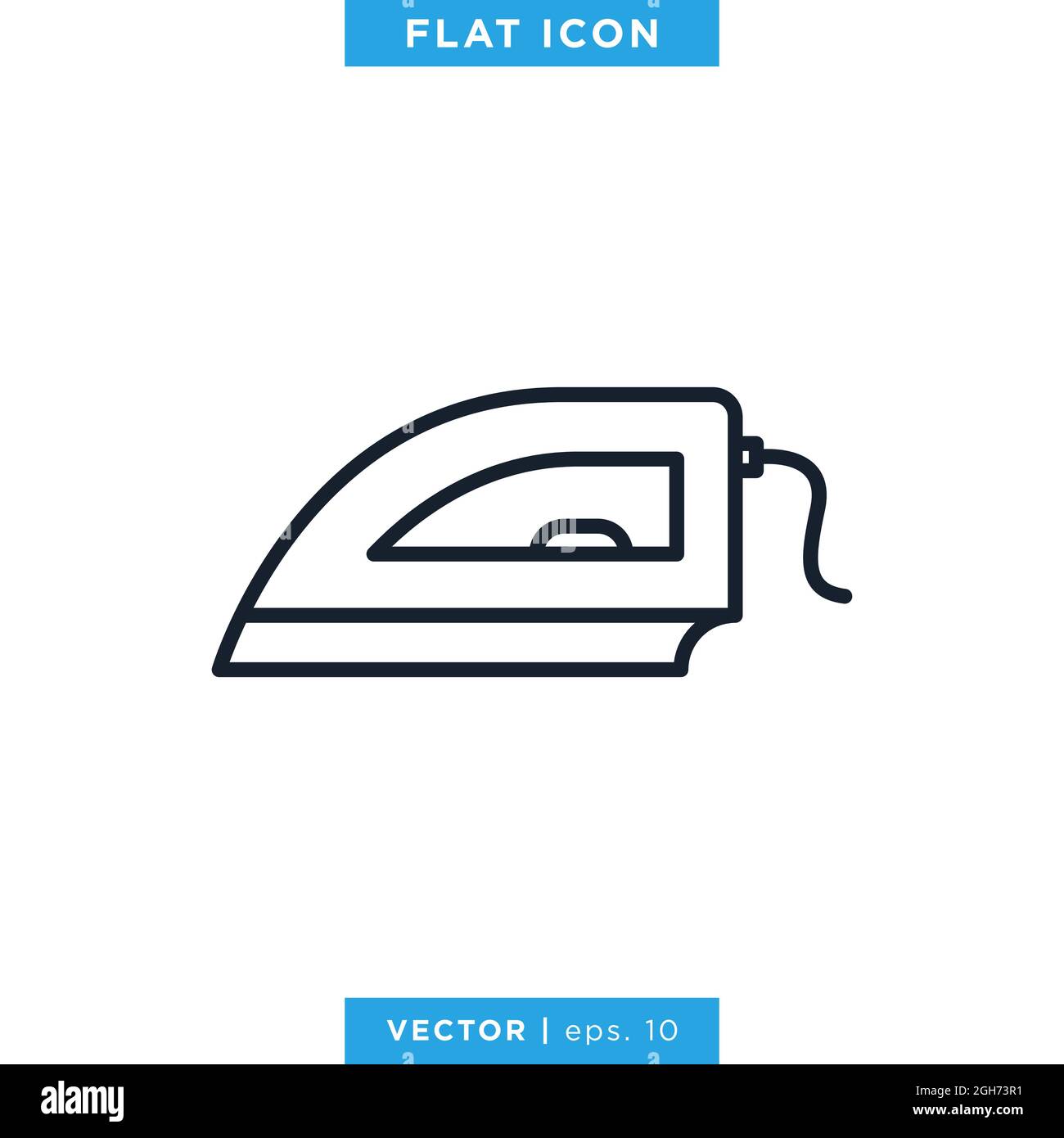 Iron icon vector stock illustration design template. Editable stroke ...
