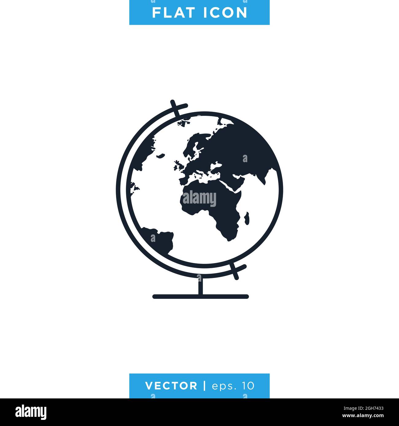 Globe icon vector stock illustration design template. Vector eps 10 ...