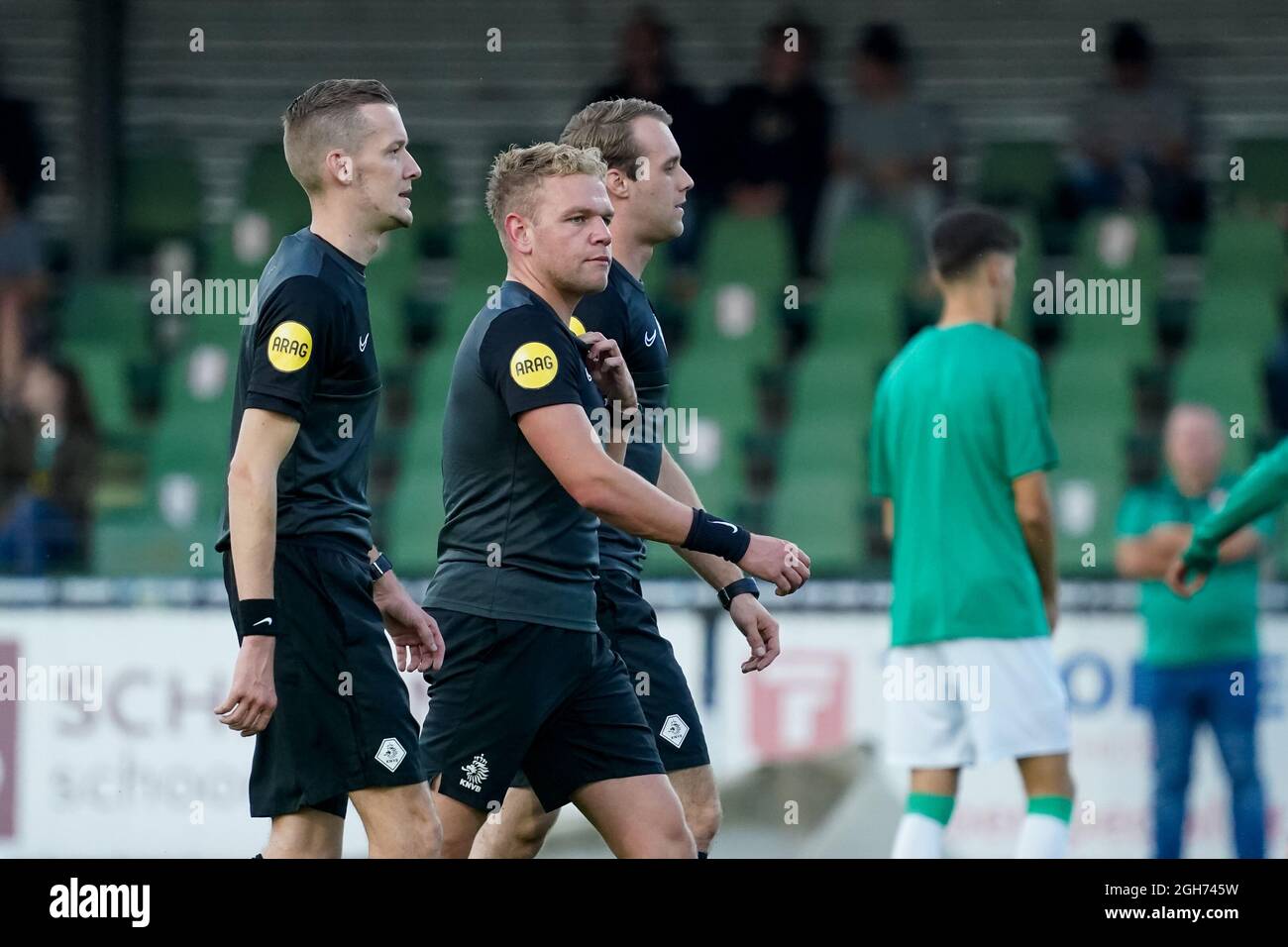 DORDRECHT, NETHERLANDS - SEPTEMBER 5: Assistant referee Mark Janssen ...