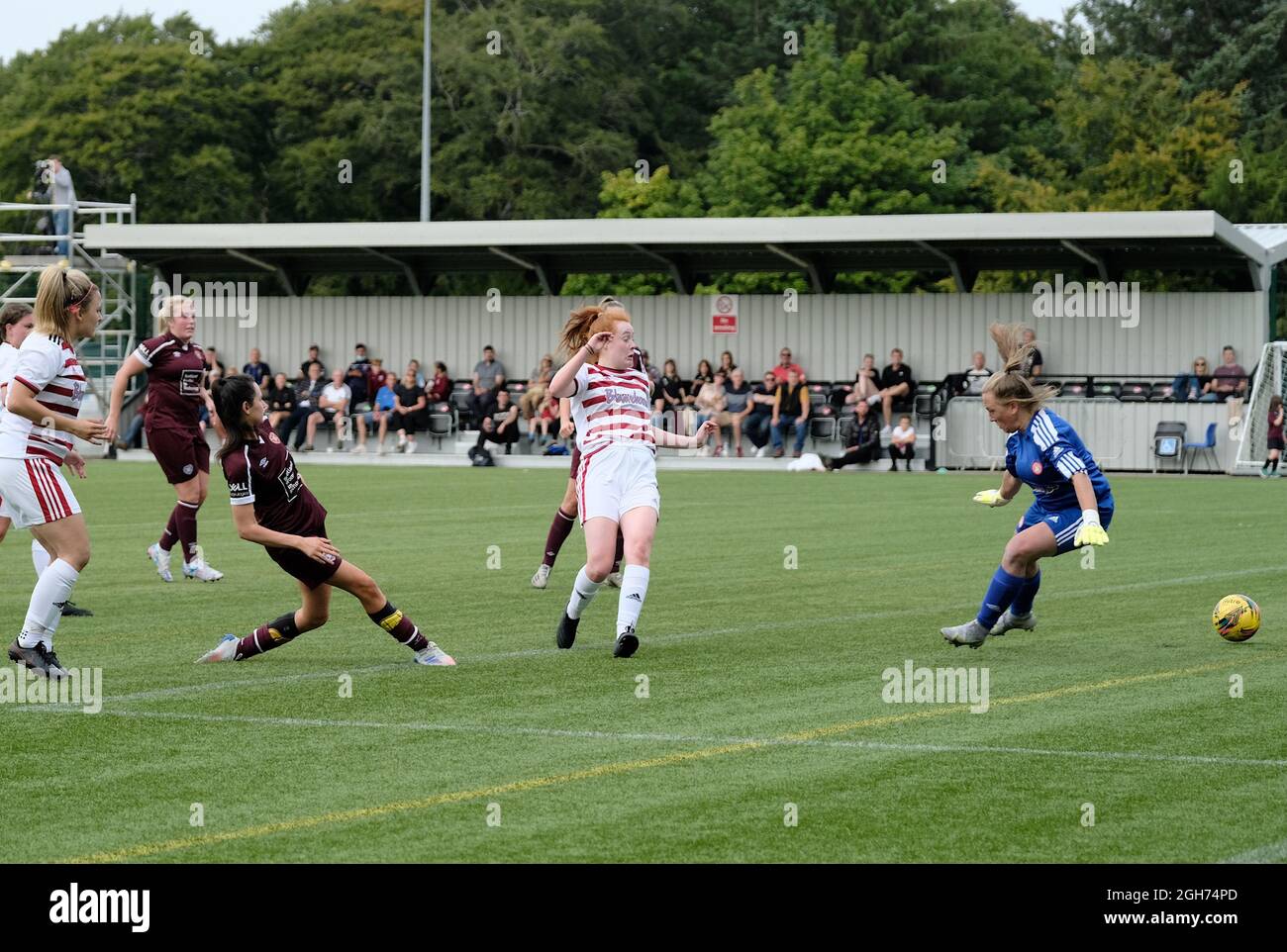 Edinburgh, UK. 05th Sep, 2021. Aimee Anderson (Hearts, #55) scores to ...