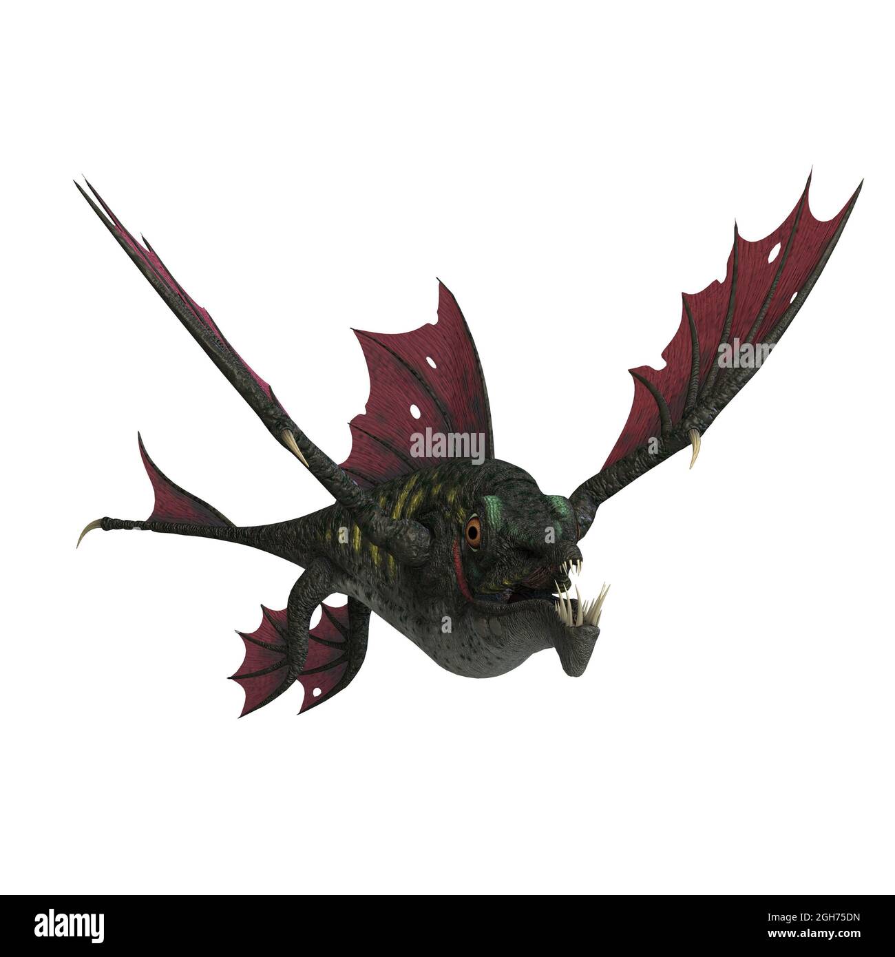 3d-illustration of an isolated fantasy dragon fish Stock Photo - Alamy