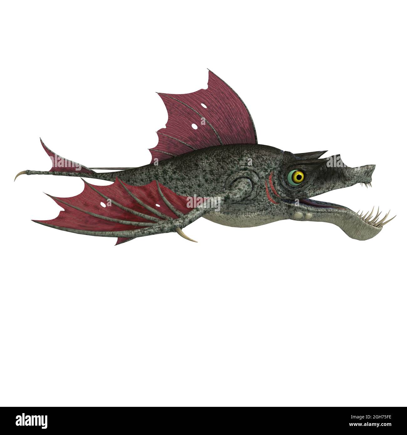3d-illustration of an isolated fantasy dragon fish Stock Photo - Alamy