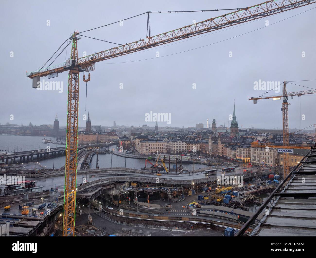 Stockholm, Sweden - January 04 2019: aerial view of Gamla Stan and ...