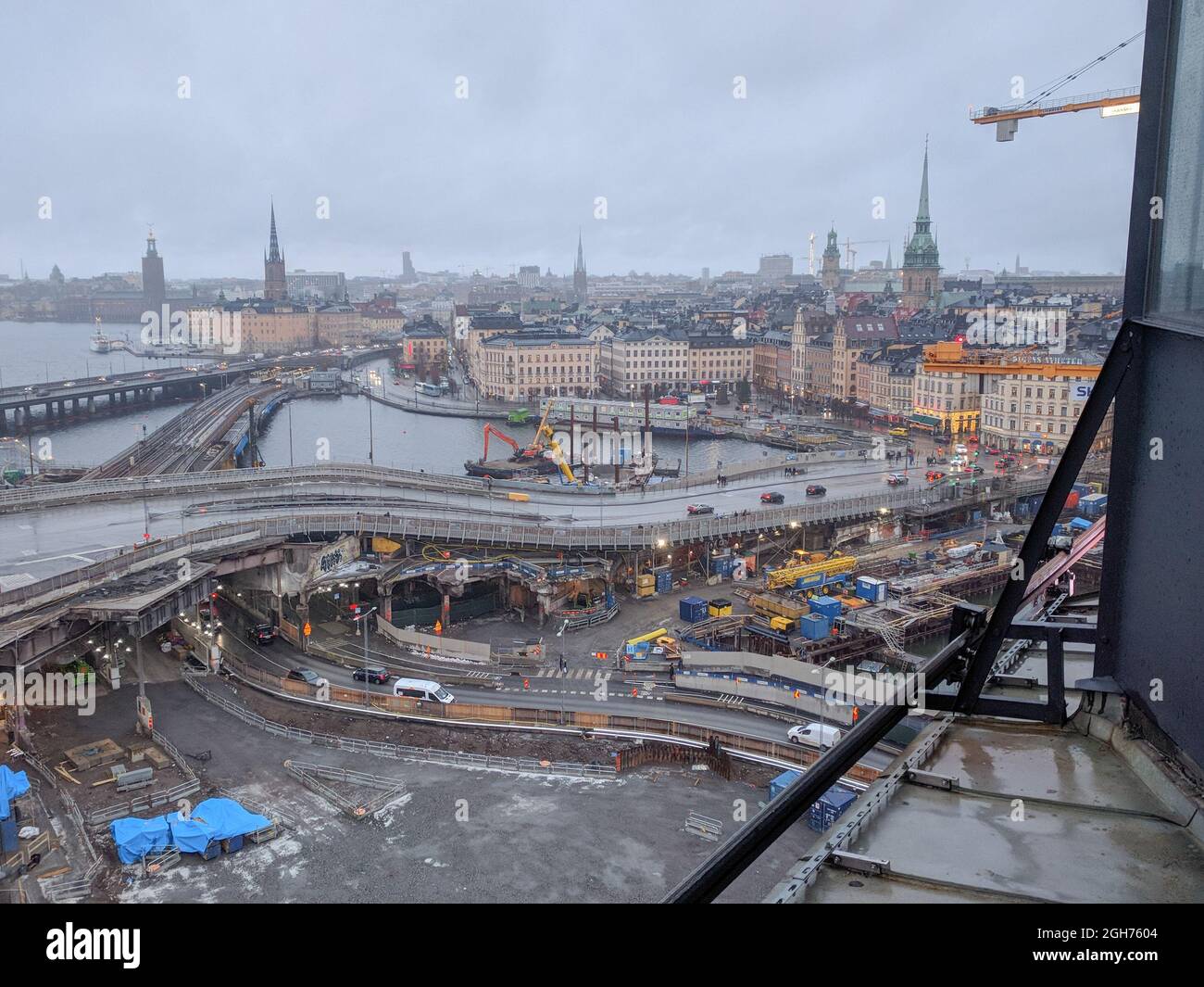 Stockholm, Sweden - January 04 2019: aerial view of Gamla Stan and ...
