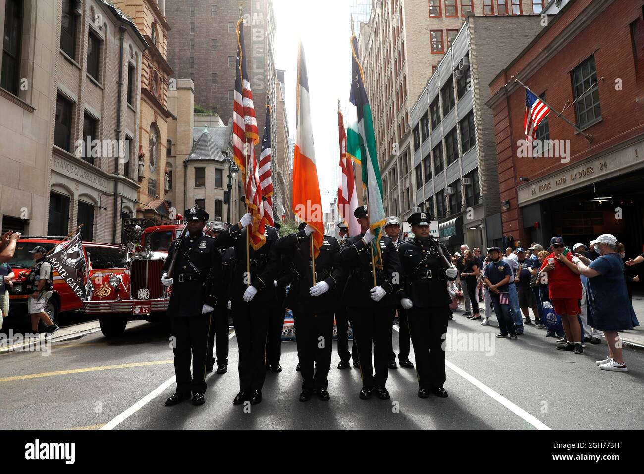New york city fire department color guard hi-res stock photography and ...