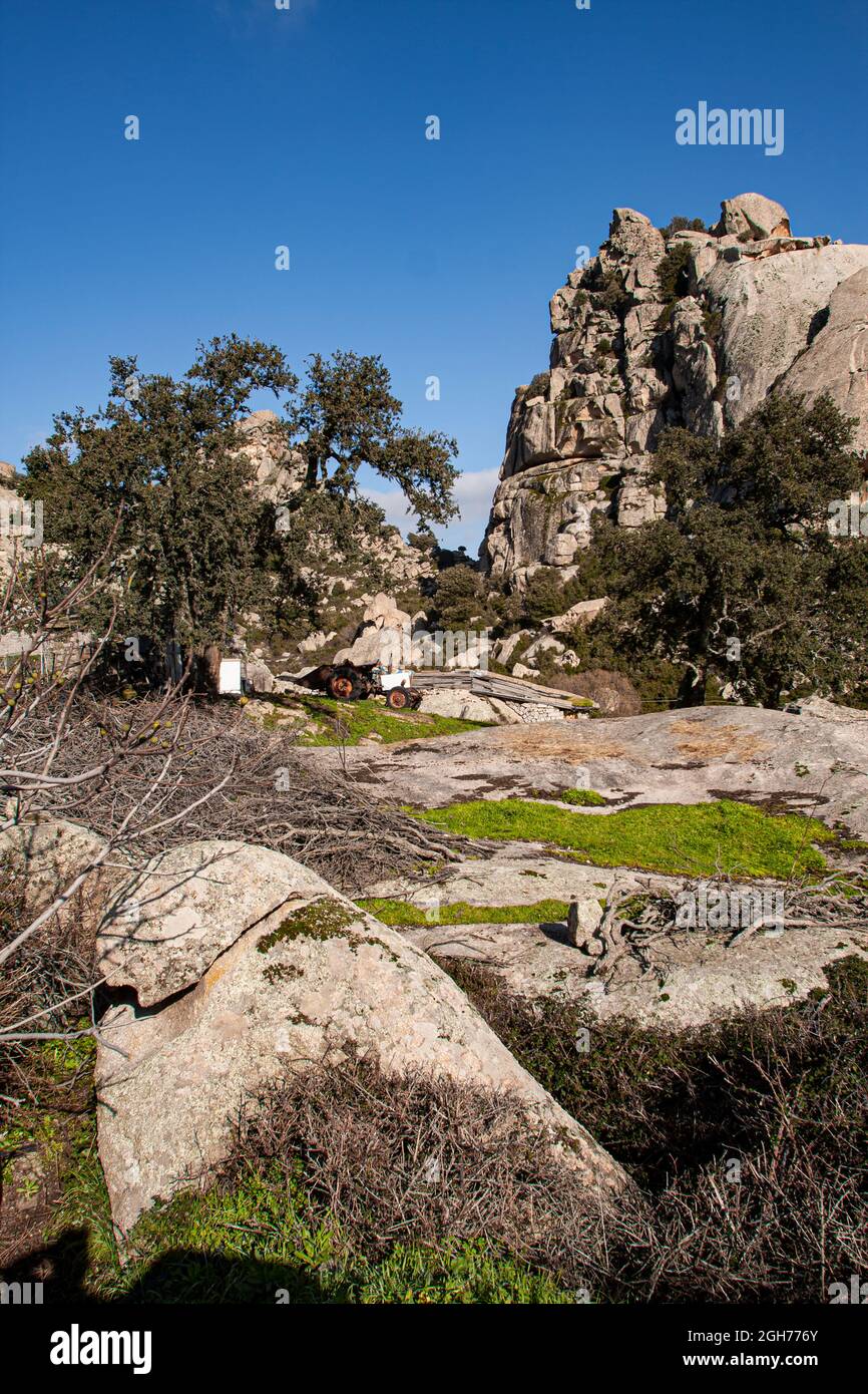 This the Valle della Lune, Valley of the Moon, in northwestern Sardinia ...