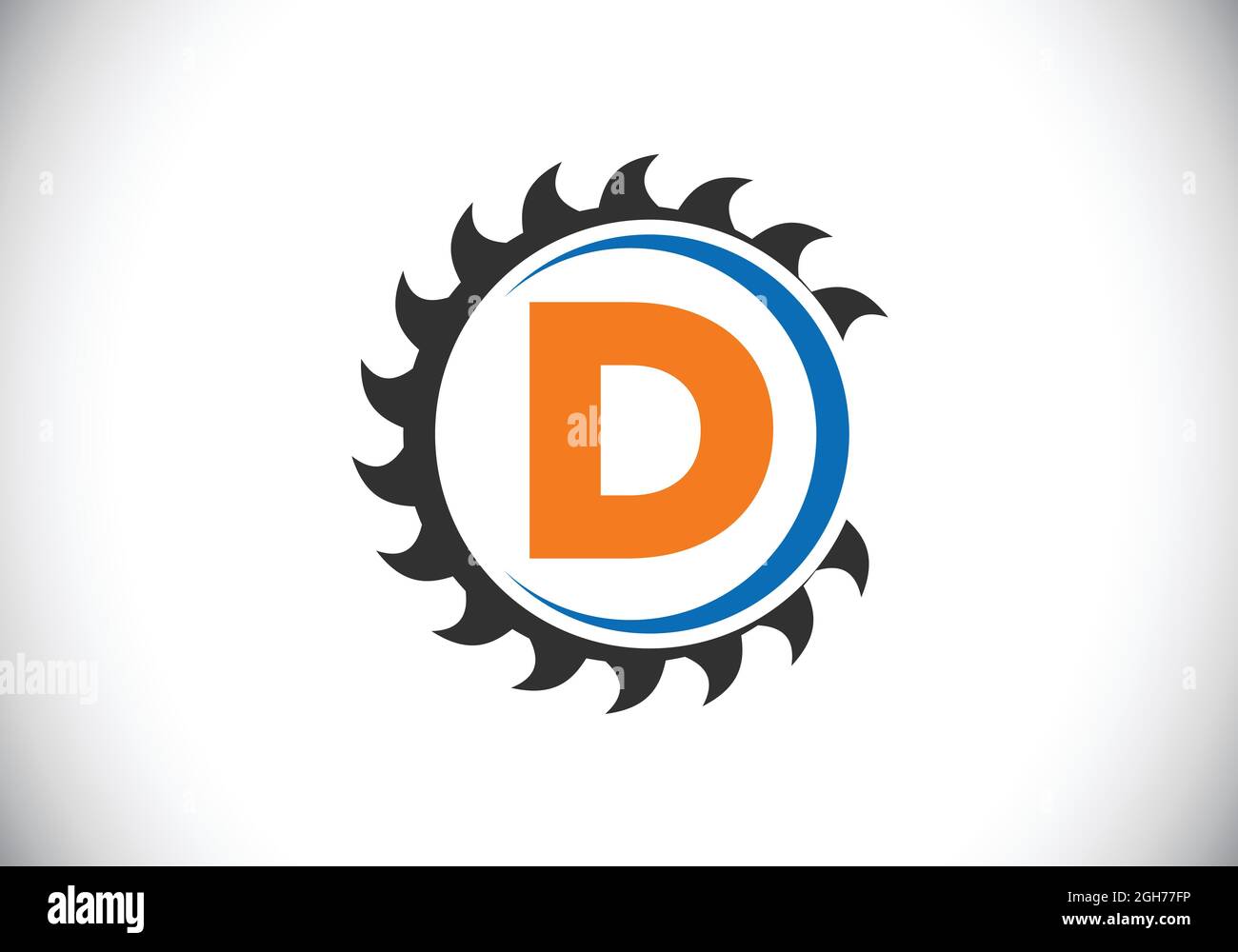 Initial D monogram alphabet with the saw blade. Carpentry, woodworking ...