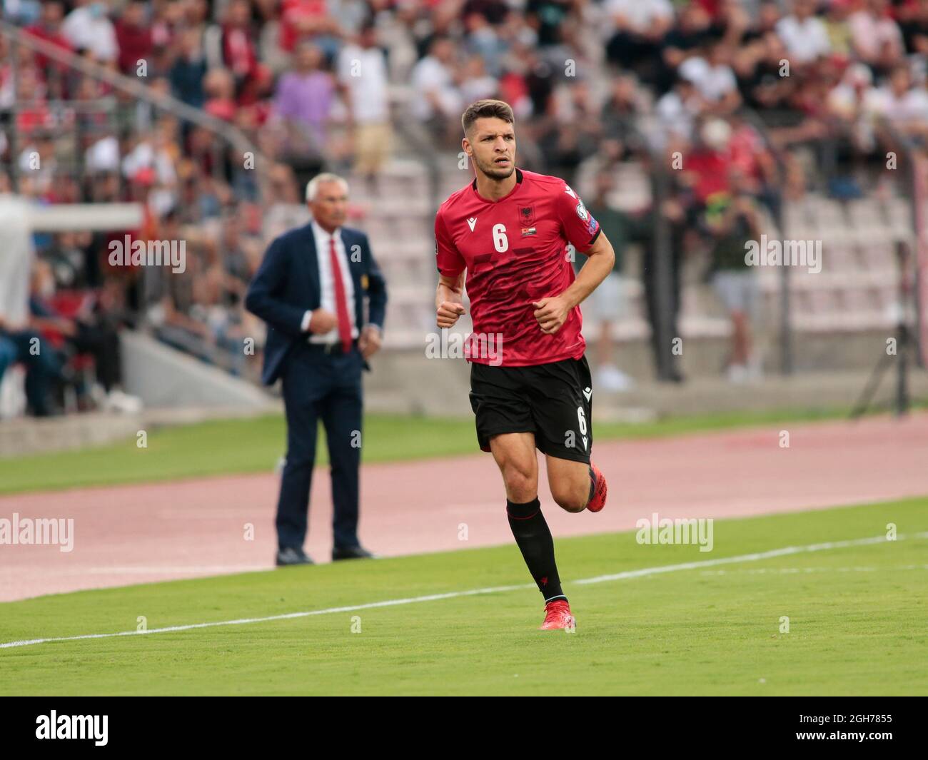 Albania. 05th Sep, 2021. Berat Djimshiti (Albania) during the Fifa ...