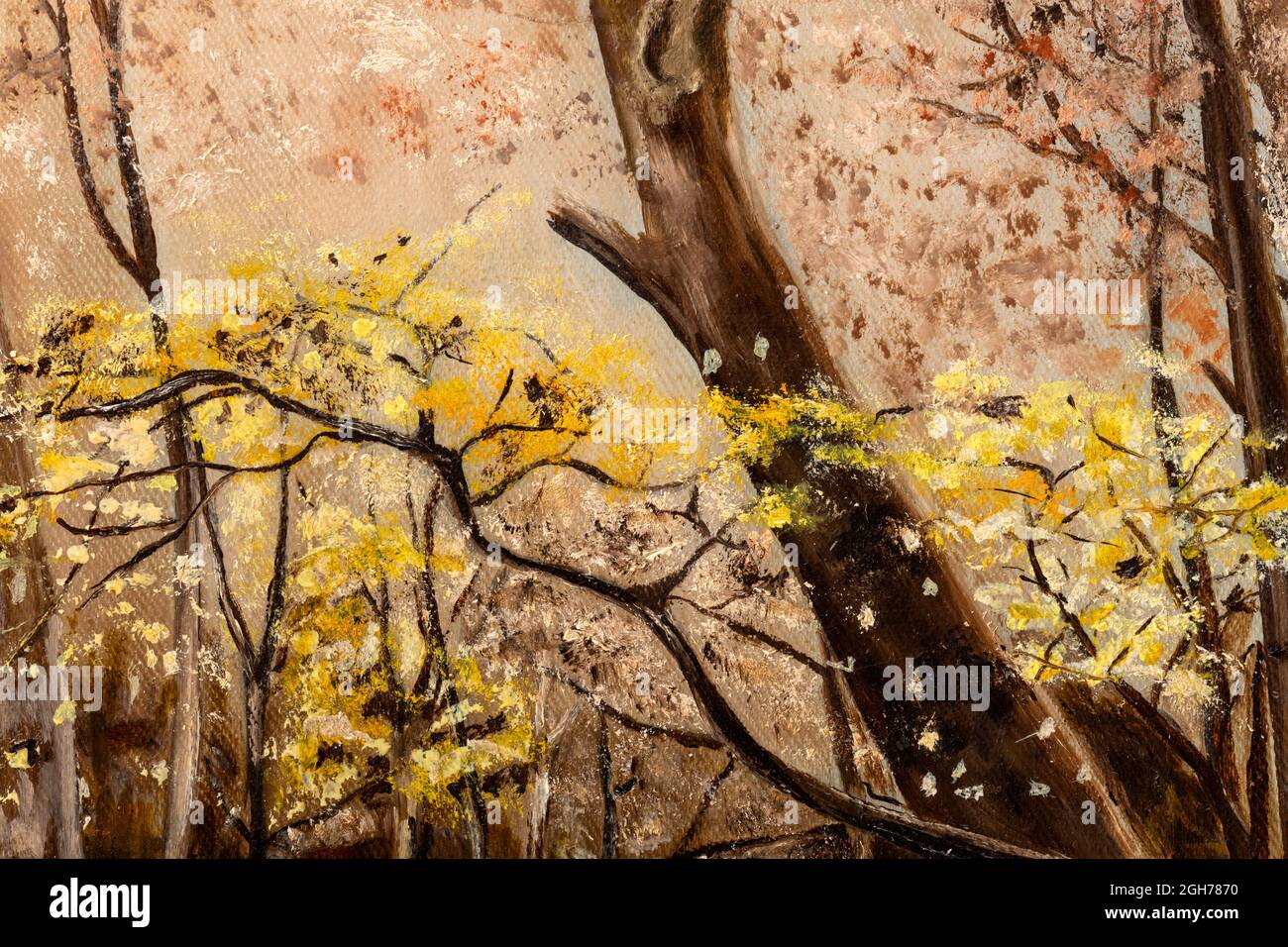 Painting of path trees light hi-res stock photography and images - Alamy