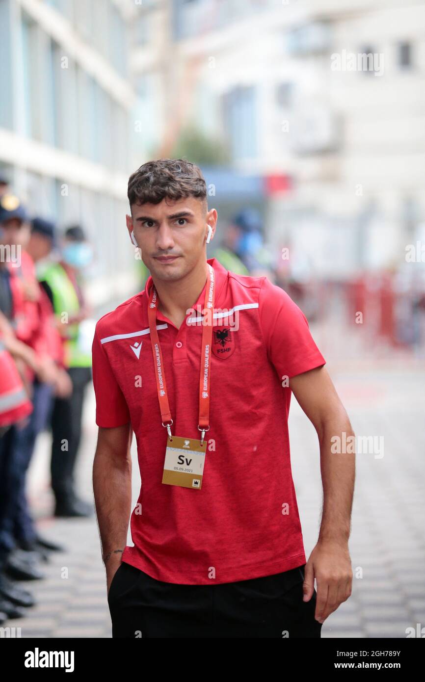 Albania. 05th Sep, 2021. Qazim Laci of Albania during the Fifa World ...