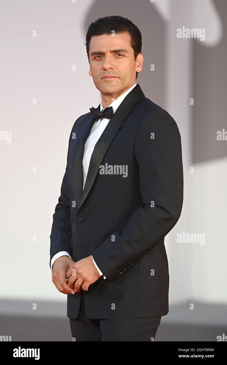 Venice, Italy. 05th Sep, 2021. Guatemalan actor Oscar Isaac attends the ...