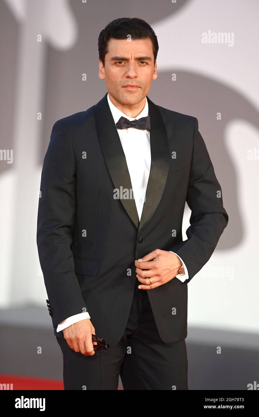 Venice, Italy. 05th Sep, 2021. Guatemalan actor Oscar Isaac attends the ...