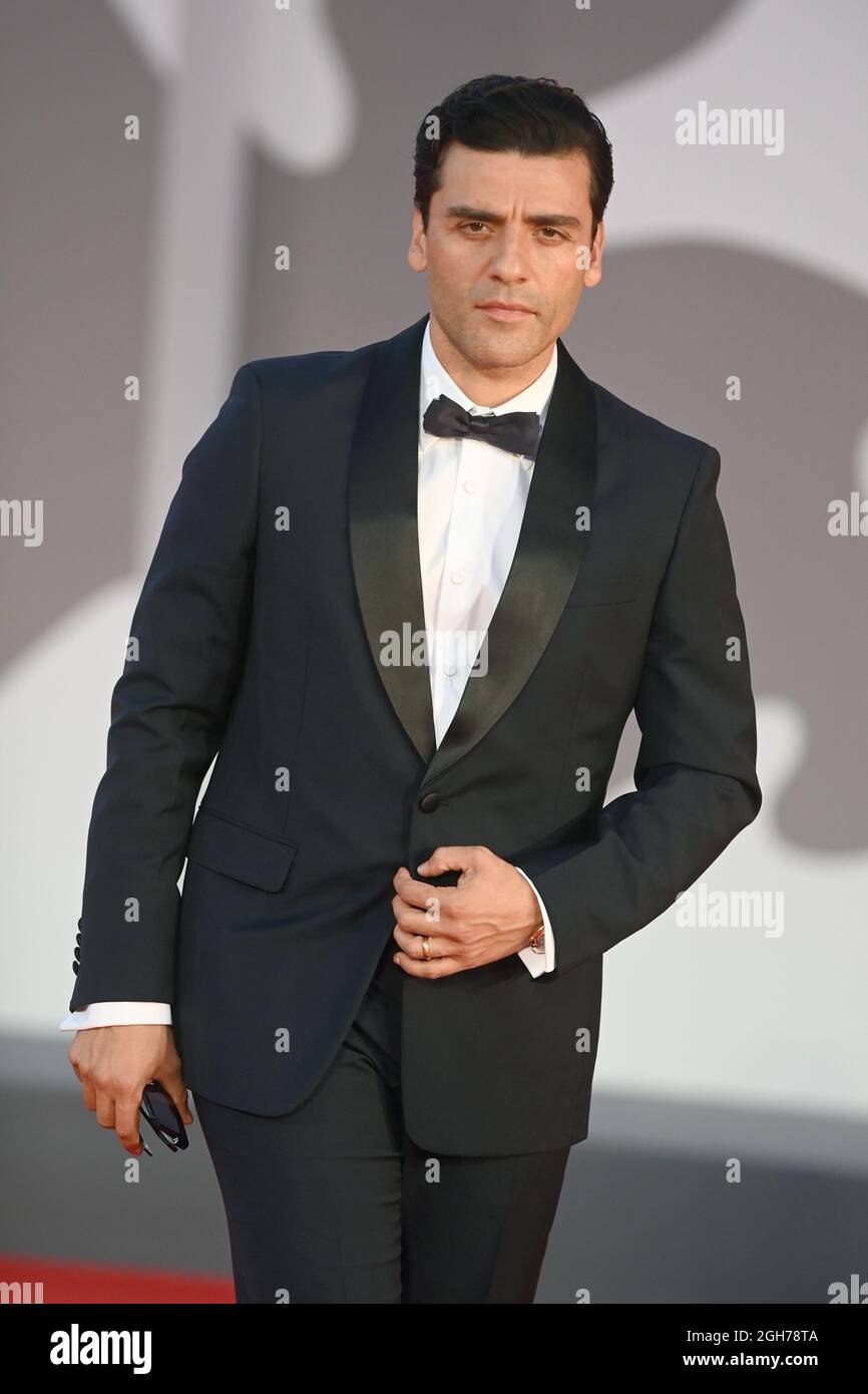 Venice, Italy. 05th Sep, 2021. Guatemalan actor Oscar Isaac attends the ...