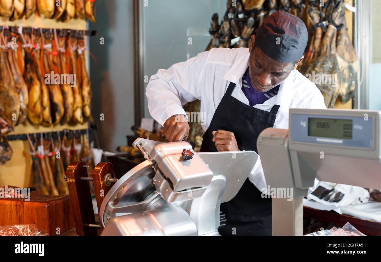 Ham slicing machine hi-res stock photography and images - Alamy