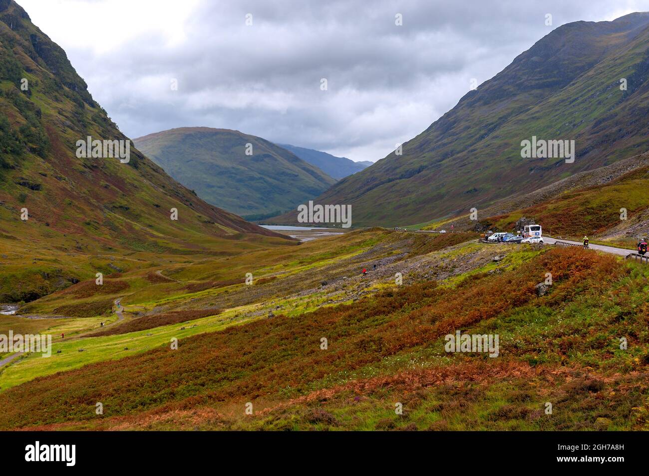 road through mountain pass in Scottish Highlands Stock Photo - Alamy