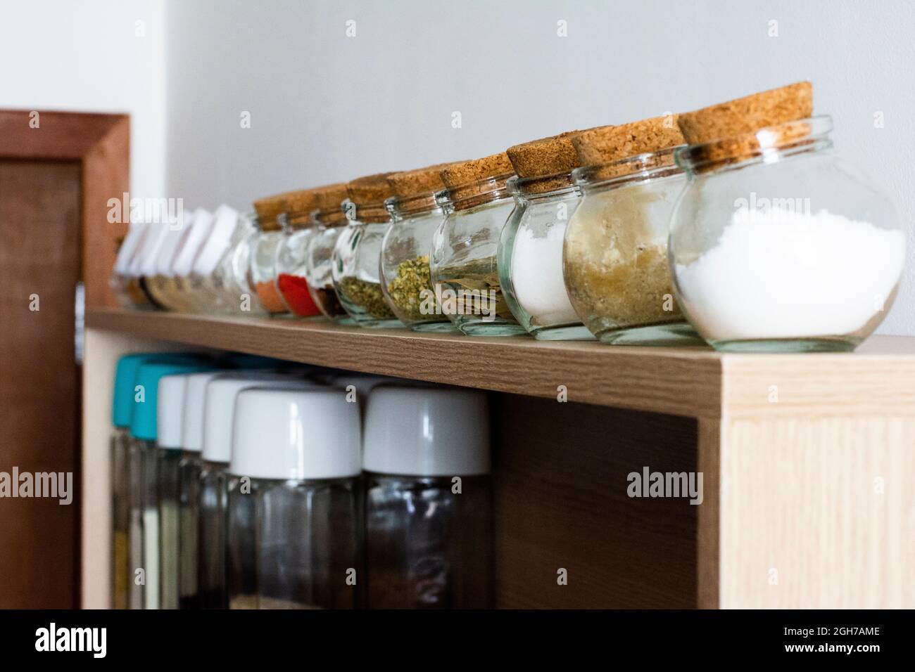 Decoration with glass objects inside the residential apartment ...